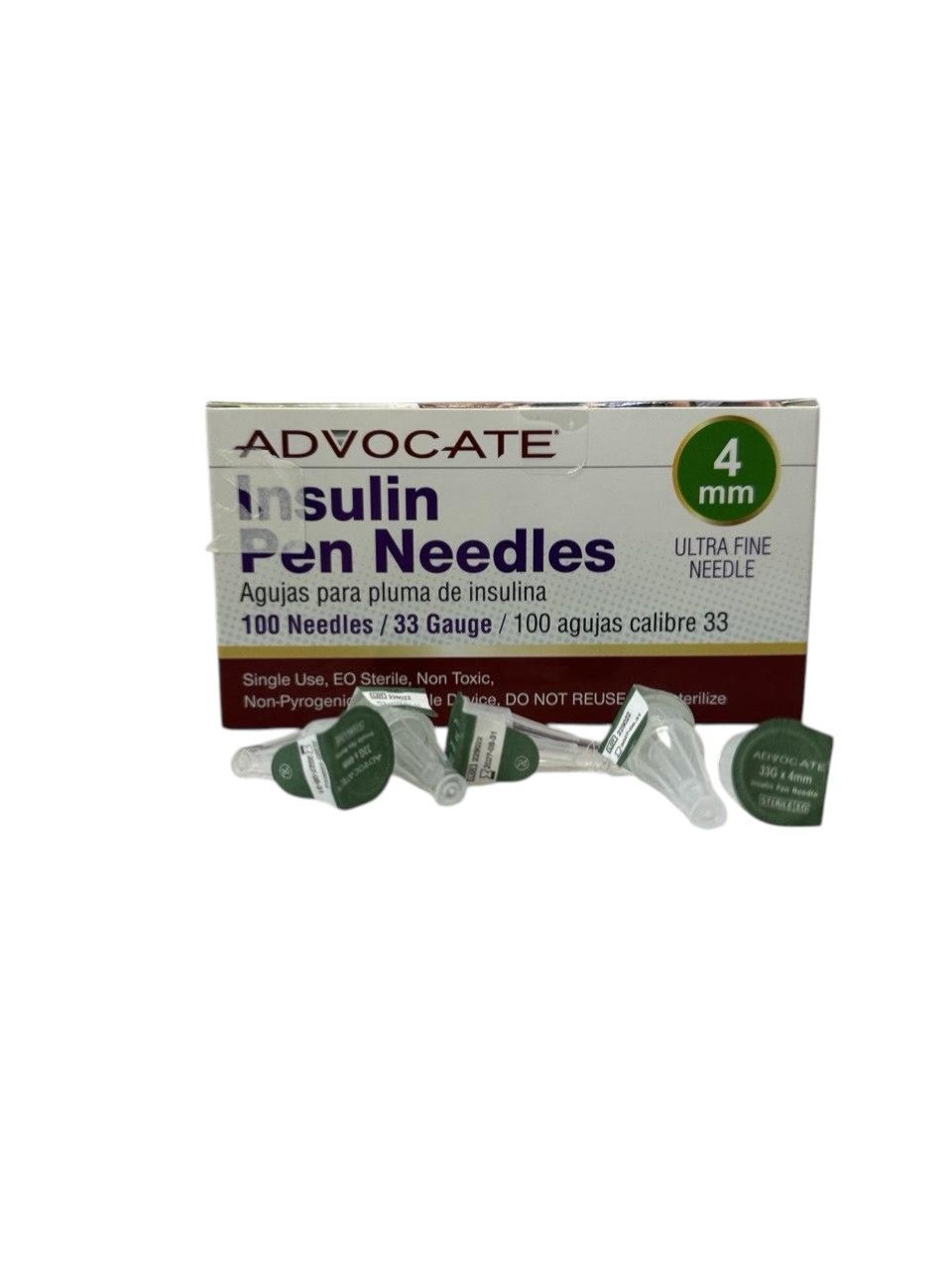 Купити Голки інсулінові ADVOCATE Адвокат Pen Needles 33G/4мм, ПОШТУЧНО ...